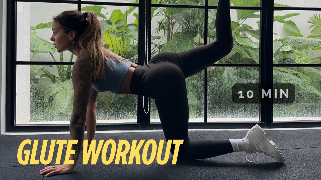 10 MIN GLUTE WORKOUT - No Equipment, No repeats - YouTube