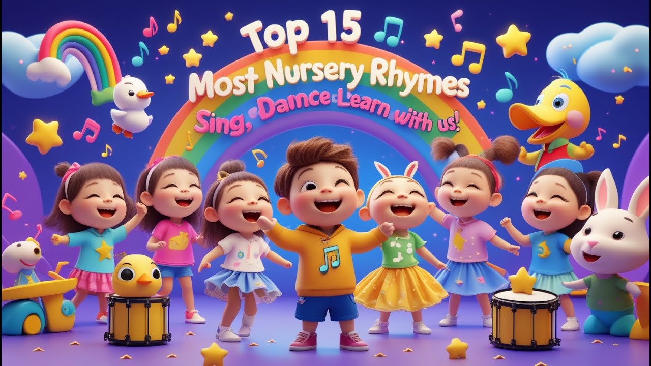 Top 15 - Most Popular Nursery Rhymes Collection Vol. 1 with Subtitles ...
