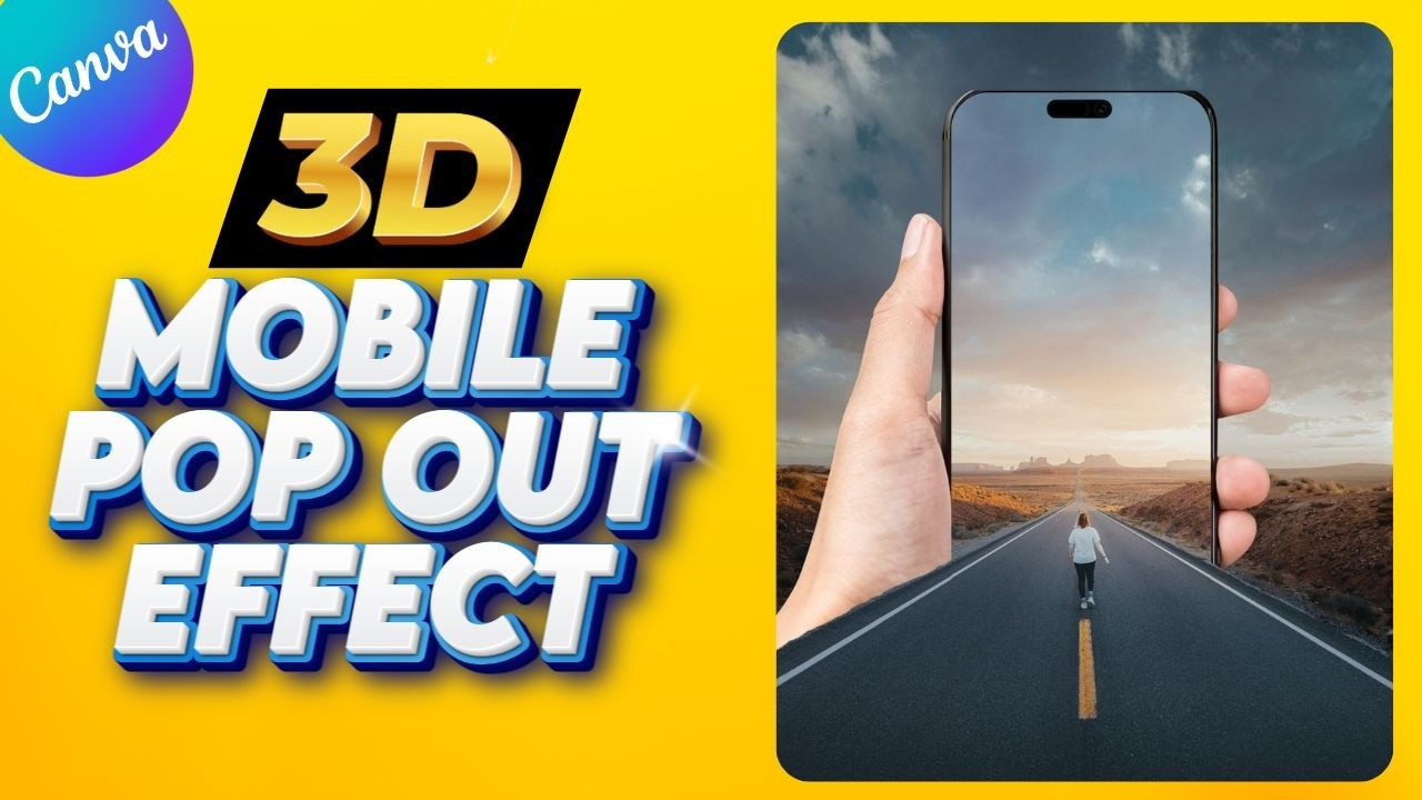 Mobile 3D Pop Out Effect | Amazing Canva Tutorial - YouTube