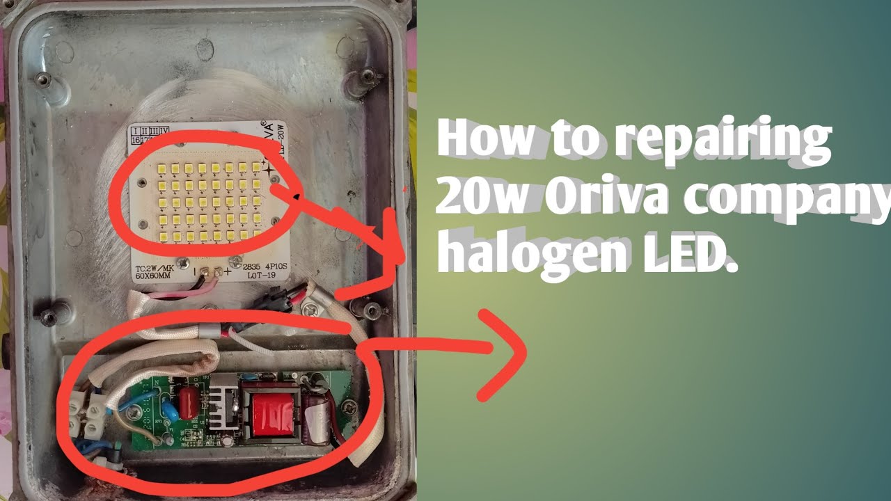 How to repairing Halogen 20W. step by step video - YouTube