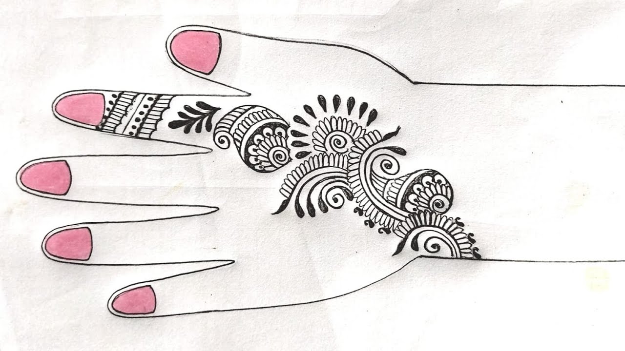 Simple beautiful pencil mehndi design || New stylish simple mehndi for ...