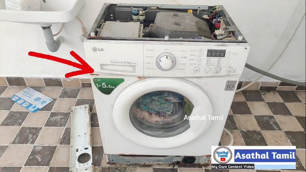 LG Washing Machine Front load Direct Drive type in Spin running ...