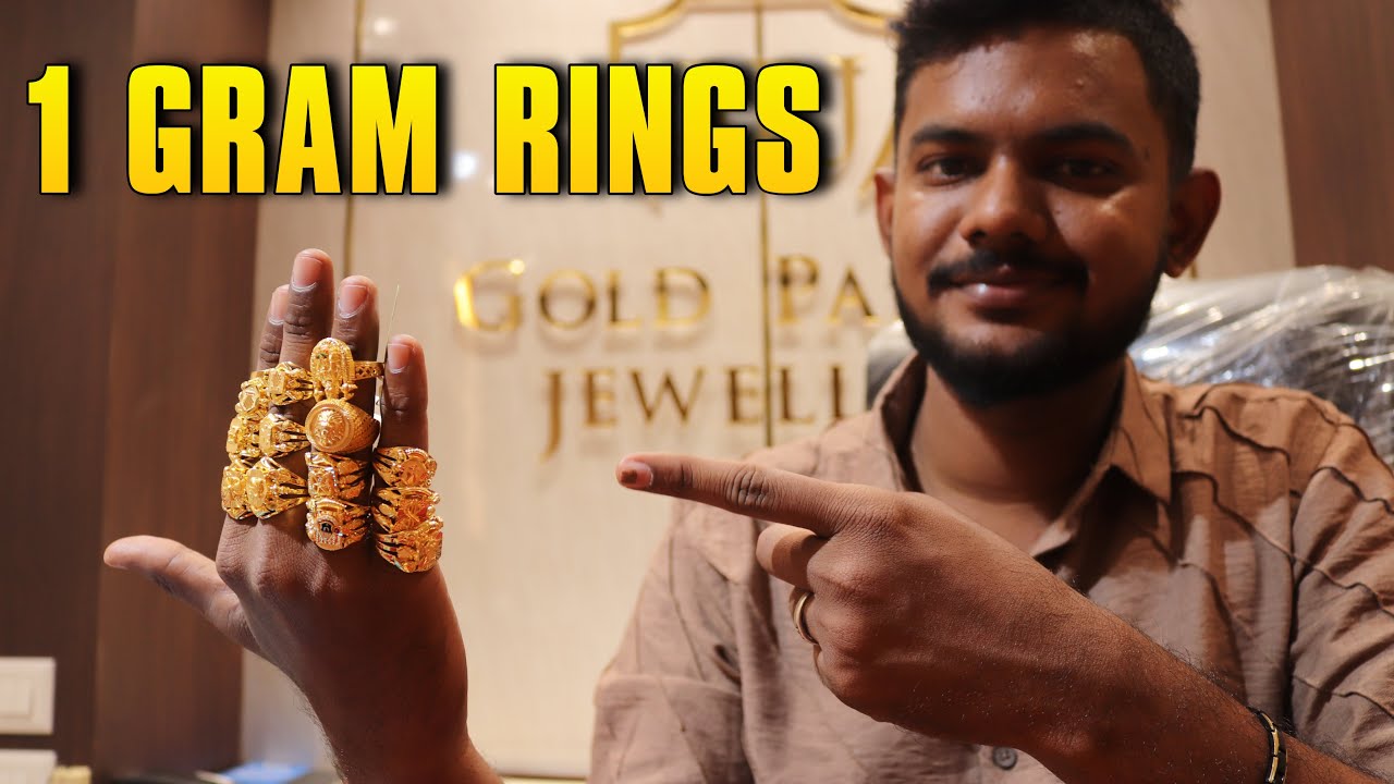 1 Gram Gold Rings Collection | 4 Grams Necklace | Gold Palace Avinashi ...