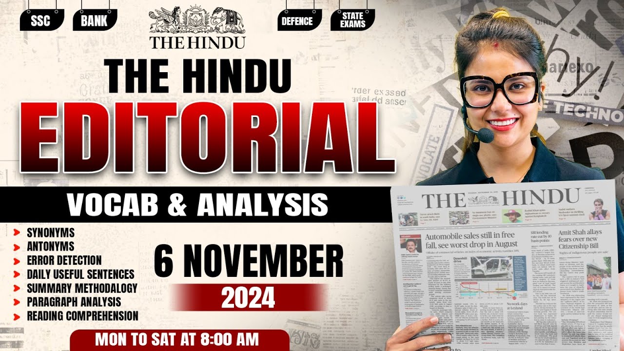 The Hindu Editorial | 6 Nov 2024 | The Hindu Analysis Today | The Hindu ...