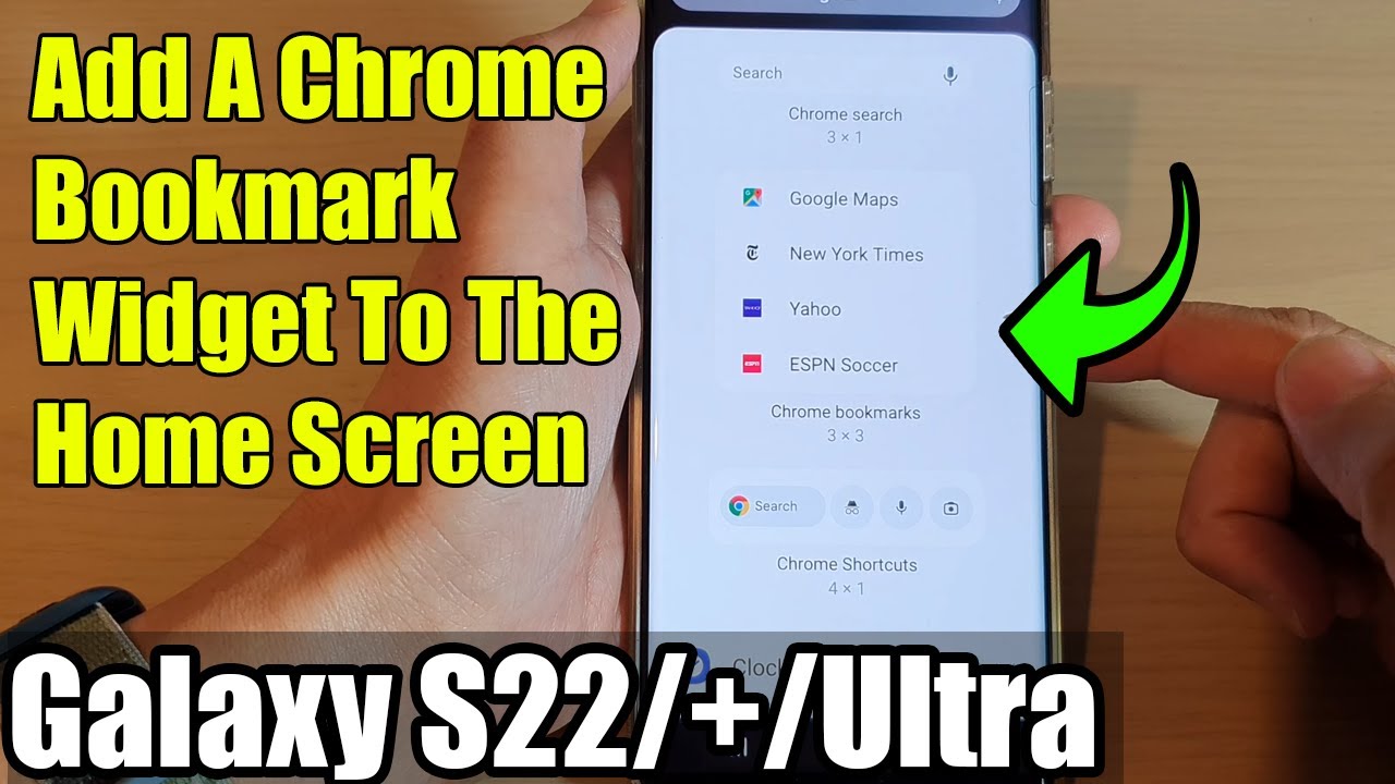 Galaxy S22/S22+/Ultra: How to Add A Chrome Bookmark Widget To The Home Screen - YouTube galaxy-s22-s22-ultra-how-to-add-a-chrome-bookmark-widget-to-the-home-screen-youtube
