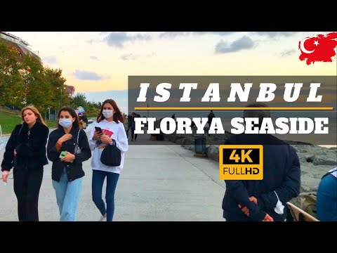 Istanbul City Walking Tour | Florya Seaside Amazing View | October 7, 2021 | 4k UHD 60fps