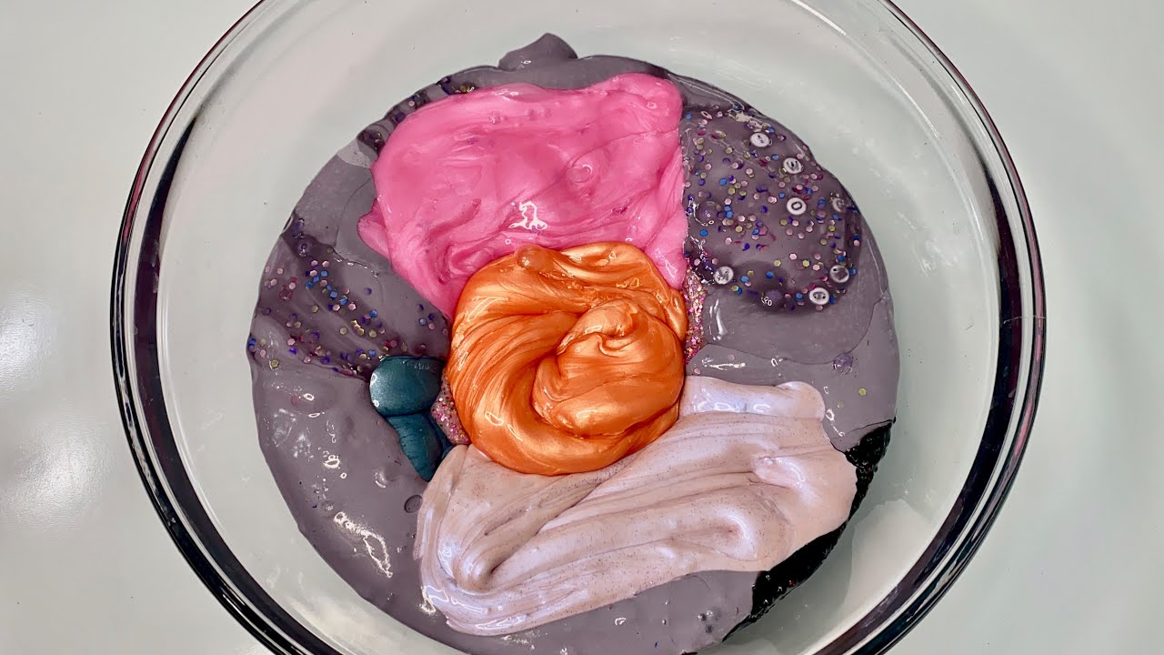 Mixing Old Slime | Satisfying Slime Video, ASMR Slime - YouTube