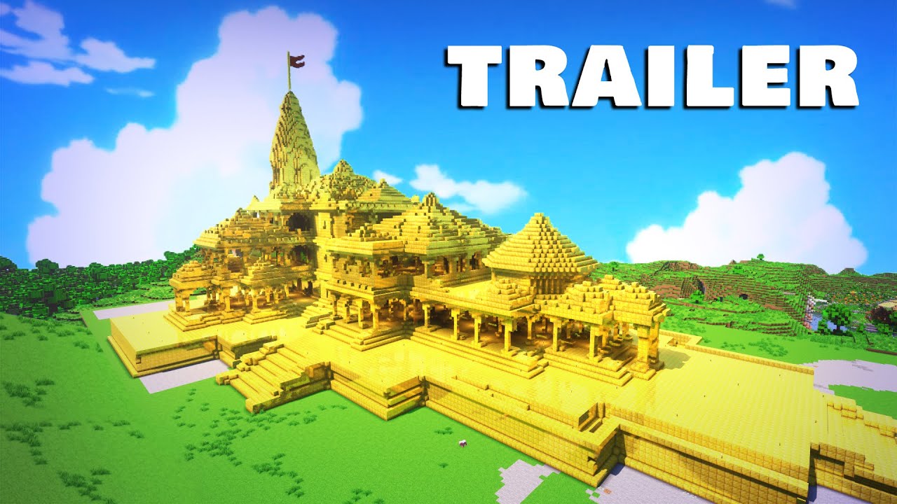 Building Shree Ram Mandir In Minecraft Trailer - YouTube