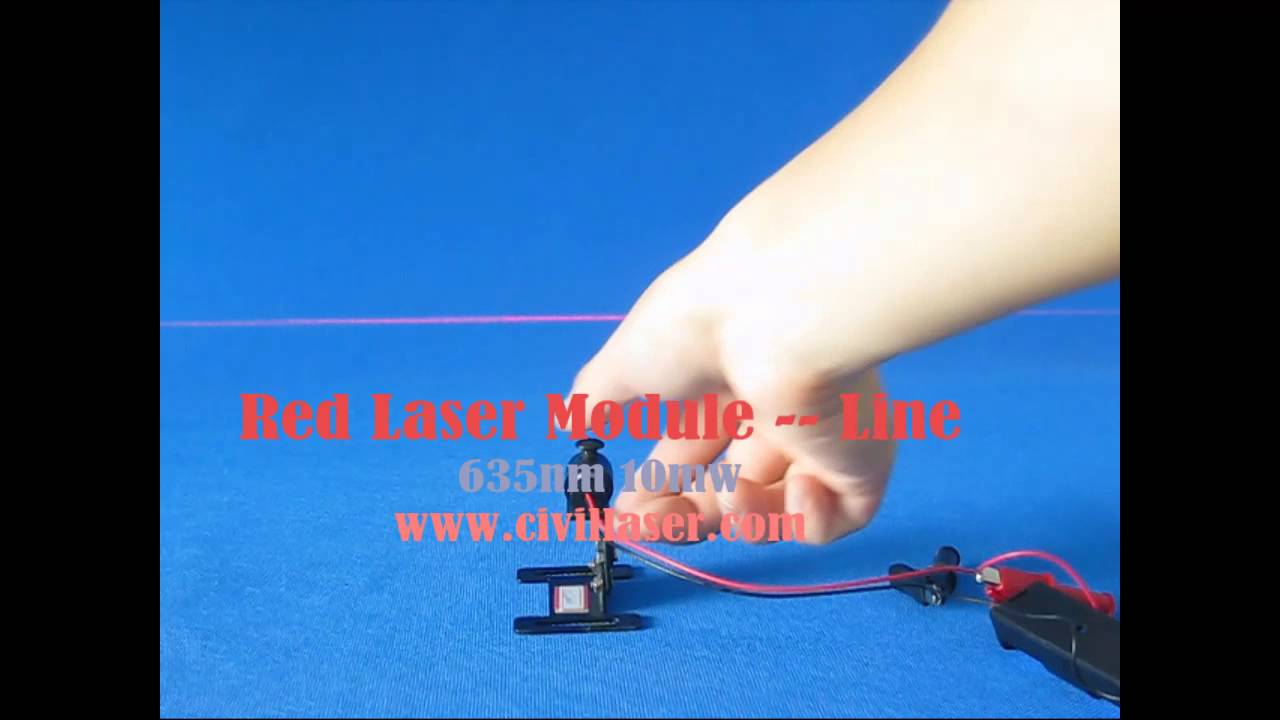 635nm 10mw Red Laser Module -- Line | 赤色 レーザーモジュール - YouTube