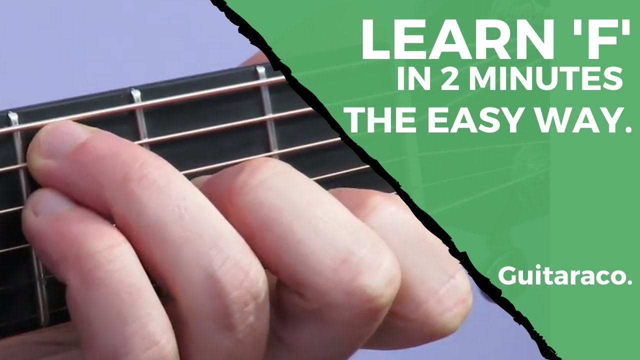 A way to play an F major chord without barring // 2 Minute Beginner ...