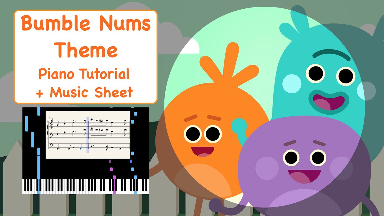 Bumble Nums - Main Theme - Piano tutorial + Music Sheet - YouTube