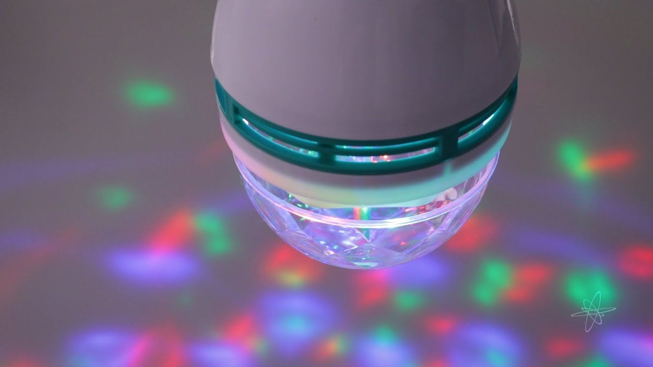Rotating Color LED Light Bulb – Instant Party On Your Lamp! - YouTube