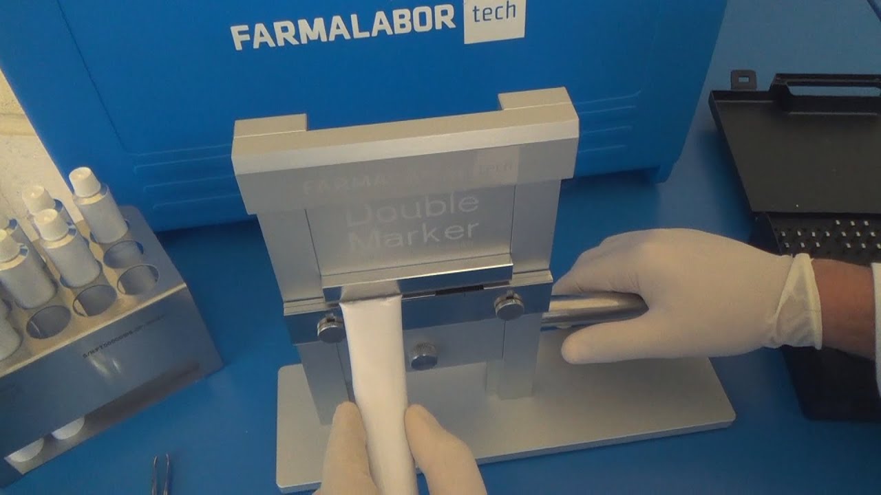 Double Marker stamping machine for tubes and blisters - YouTube