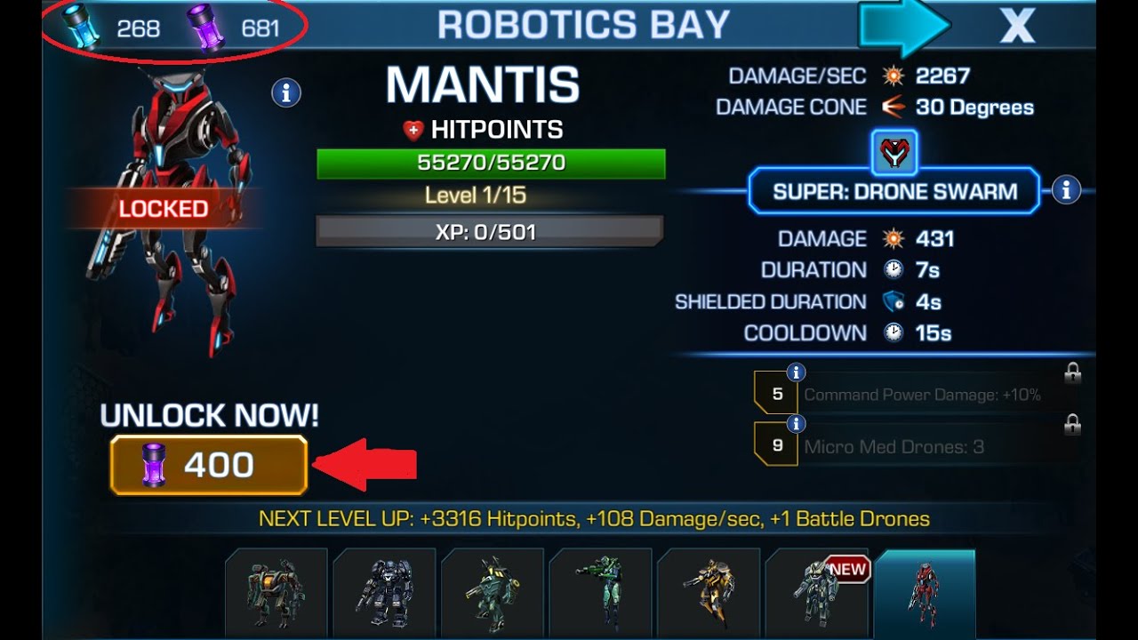 Mantis | Get Free ROBOTICS with Mission Squads (HQ 12) | Empire ...