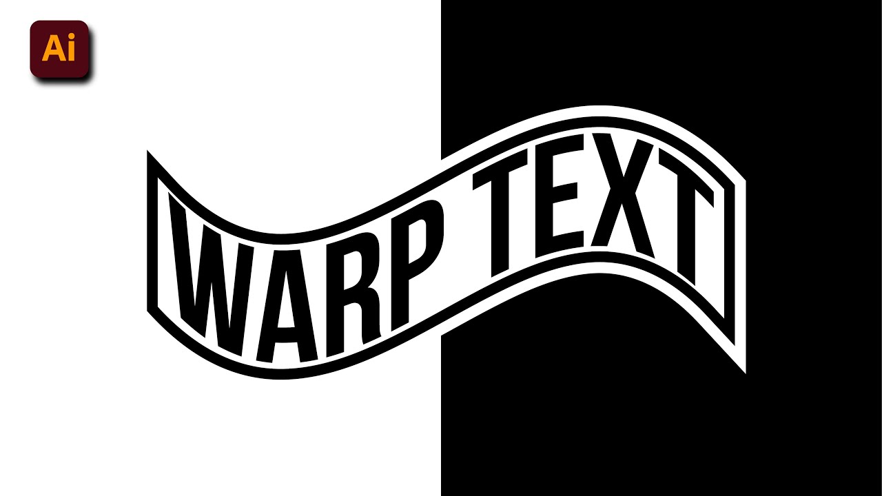 How to Warp Text into Shapes with illustrator - YouTube
