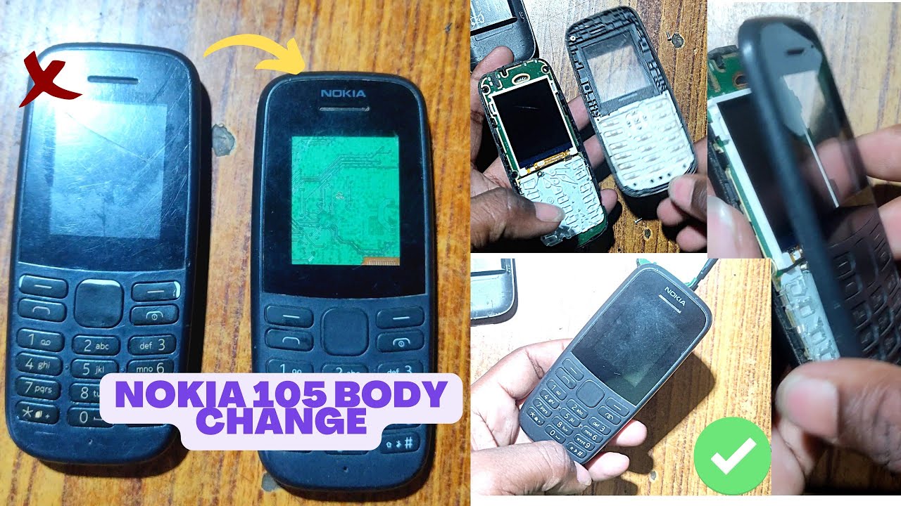 Nokia 105 half body change ll Nokia 105 body replacement - YouTube