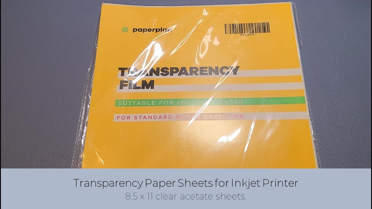 In Hand Review of Transparency Paper Sheets for Inkjet Printer (25 ...