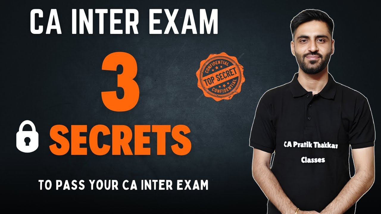 3 Secrets to PASS CA Inter Exam - YouTube