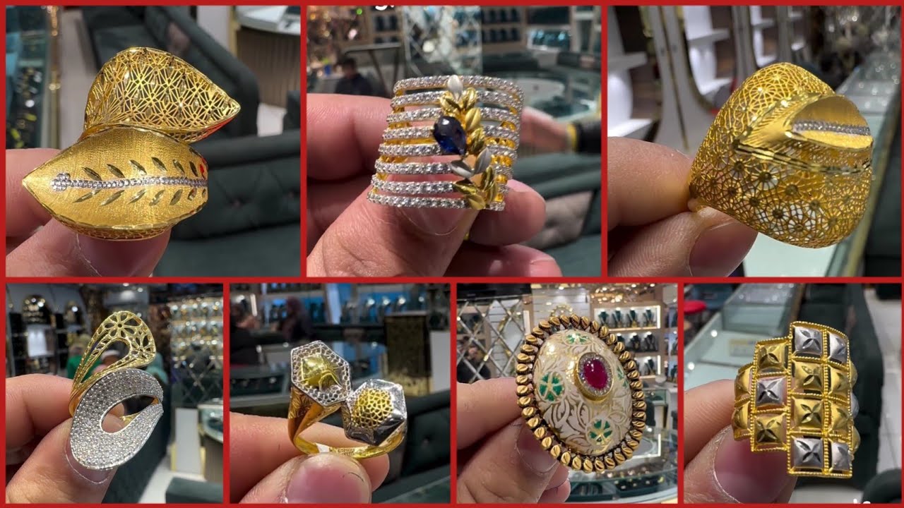 Gold rings design 2024 🍁|| gold signity rings 😍 || gold cocktail rings ...