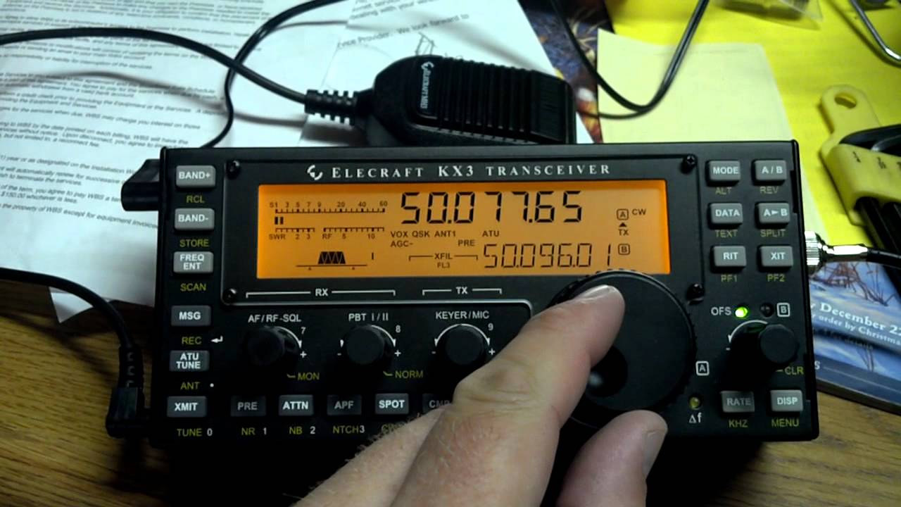 Elecraft KX3 monitoring N0LL's 6 meter beacon! - YouTube