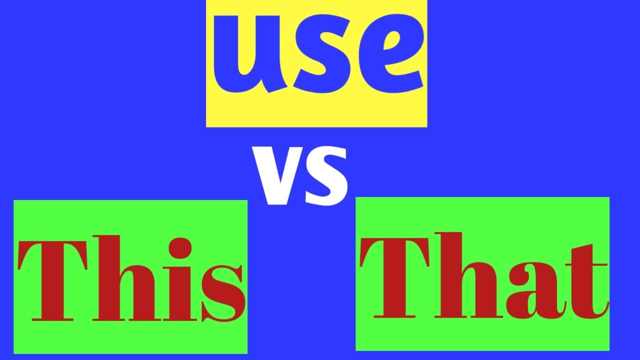 How to teach this and that to kids||use of this and that||This or that ...