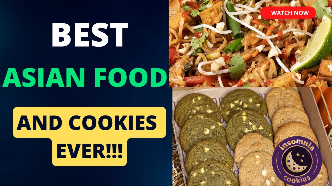 Trying food from Pho 54 and Insomnia Cookies in Buffalo New York ...