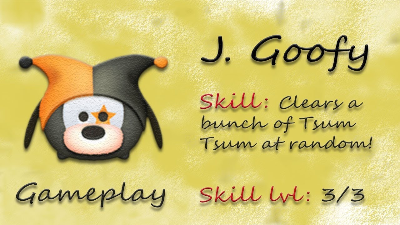 Line Disney Tsum Tsum - Jester Goofy SL3 Gameplay - YouTube