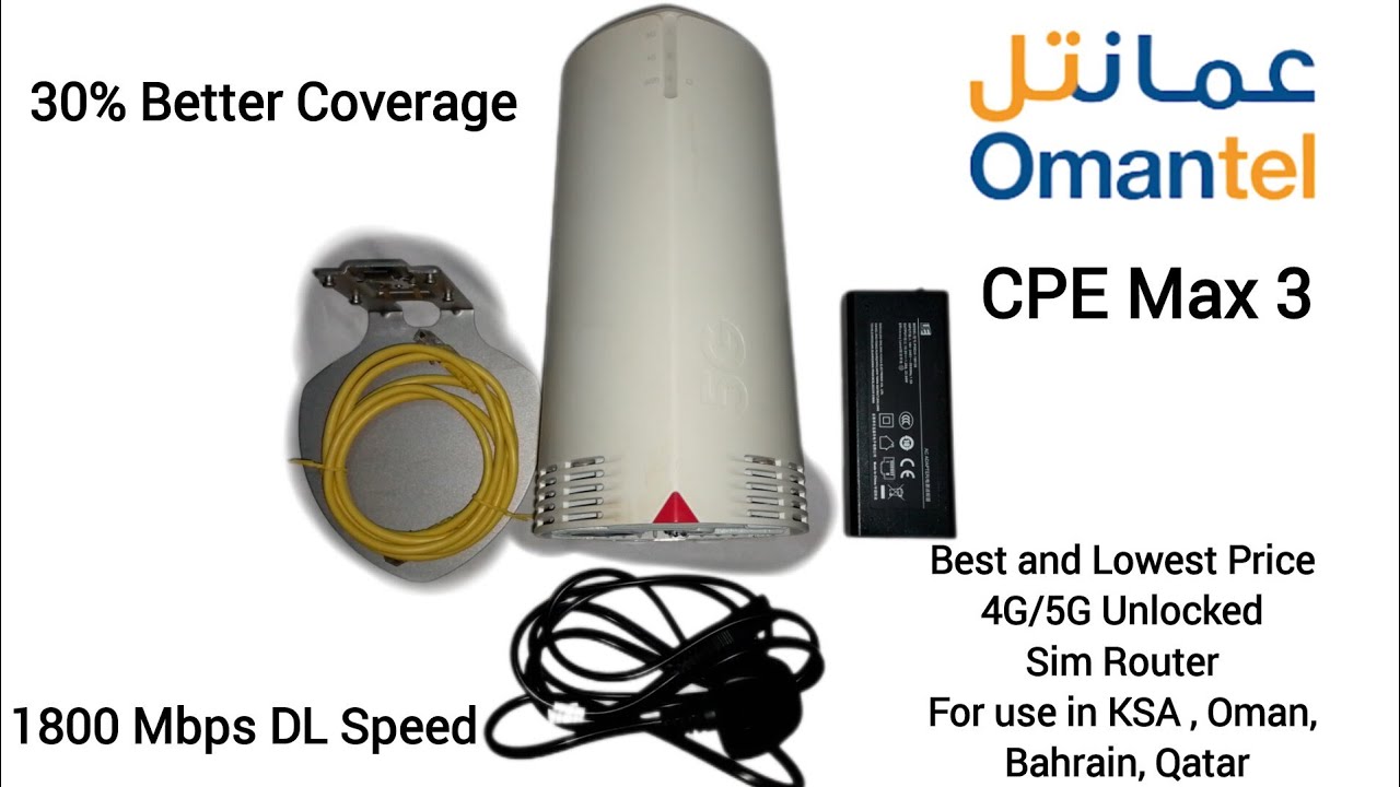 Blazing Fast Omantel CPE Max 3 4G+/5G Sim Router Internet Speed Tests ...