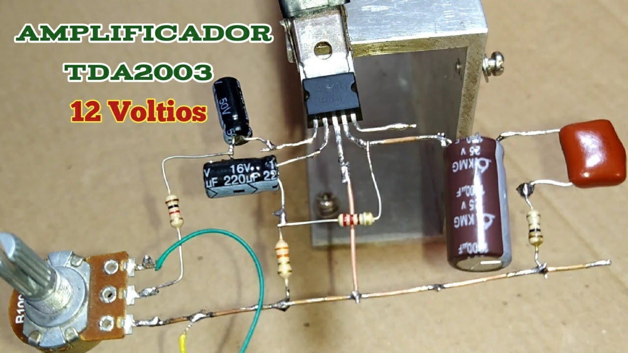 Amplificador con TDA2003 Funcionando a 12V - YouTube