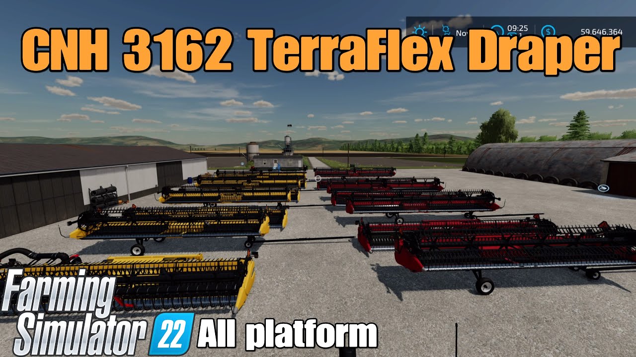 CNH 3162 TerraFlex Draper. / FS22 mod for all platforms - YouTube