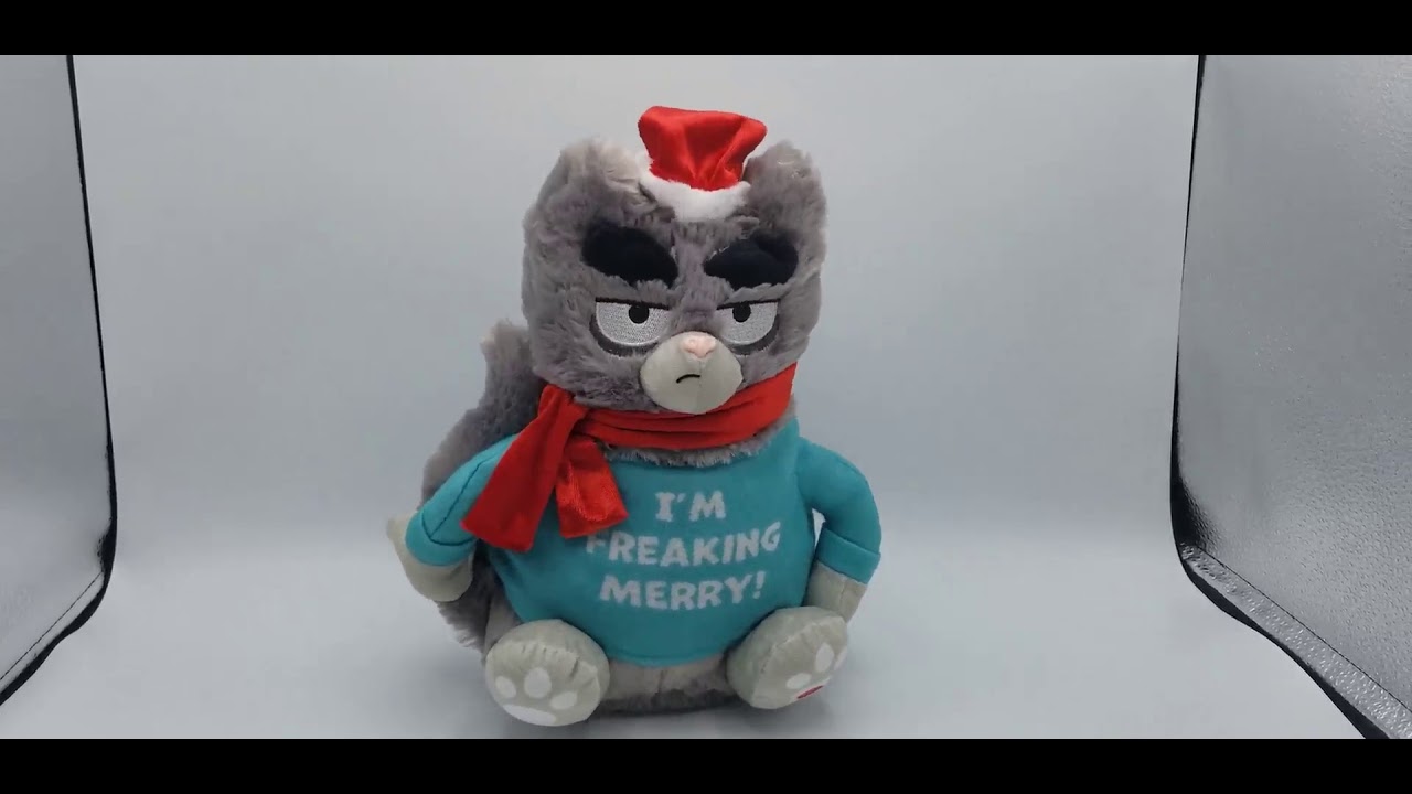 Animated grumpy cat plush. Singing Christmas song. - YouTube