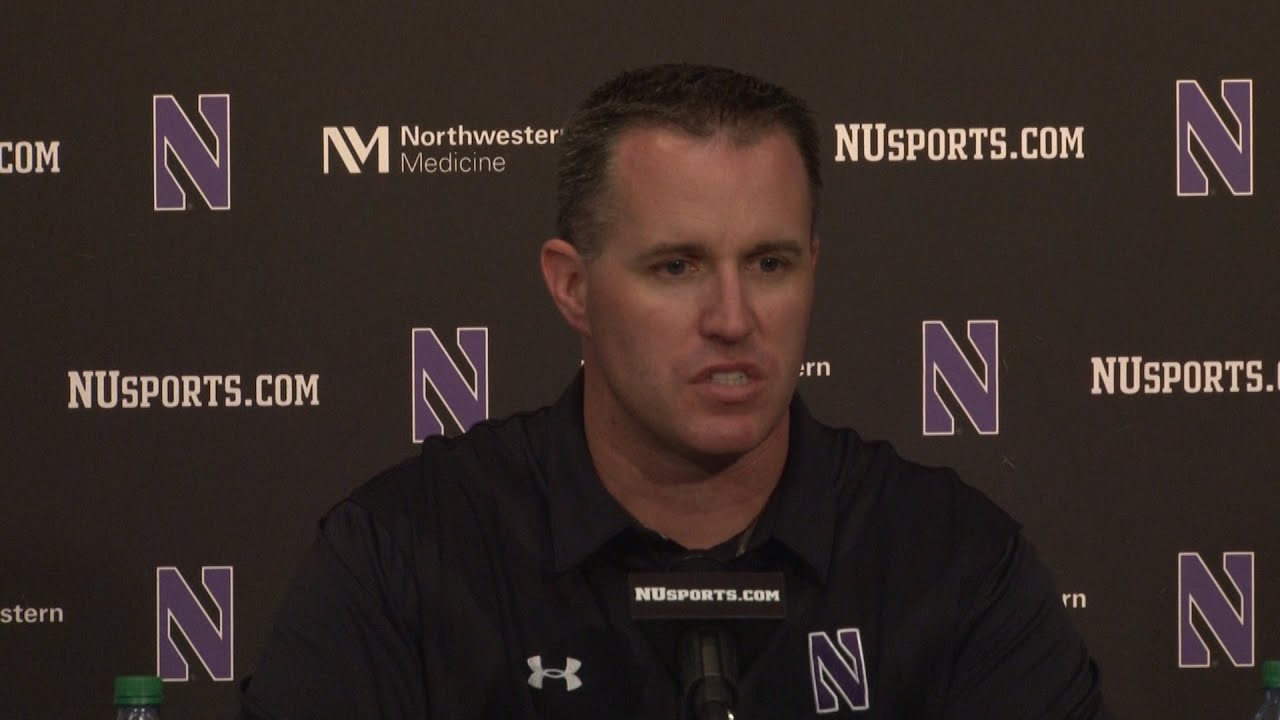 Football - Pat Fitzgerald Iowa Postgame Presser (10/17/15) - YouTube