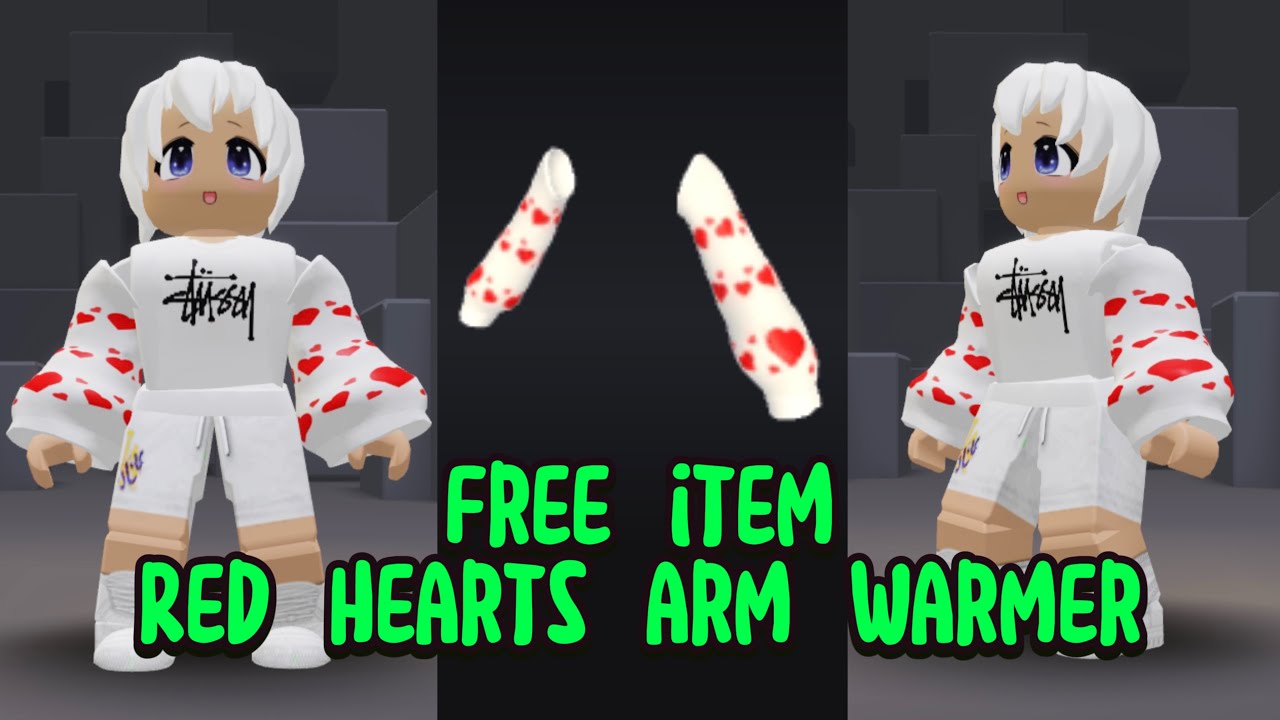 Cara Mendapatkan ITEM GRATIS RED HEARTS ARM WARMER di ROBLOX 😍😍 - YouTube
