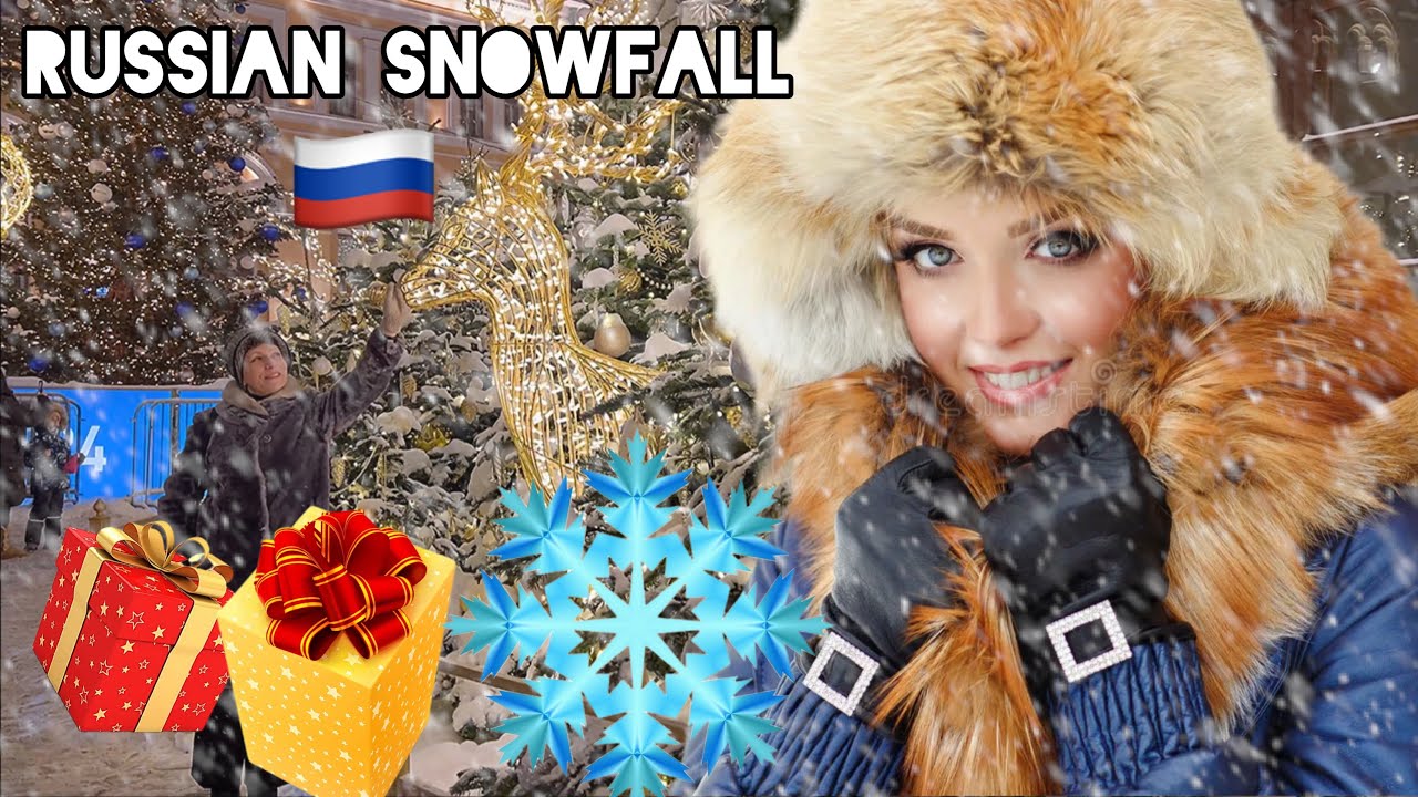 🔥REAL RUSSIAN WINTER ️HAPPY BEAUTIFUL RUSSIANS HAVE FUN IN THE CENTER ...