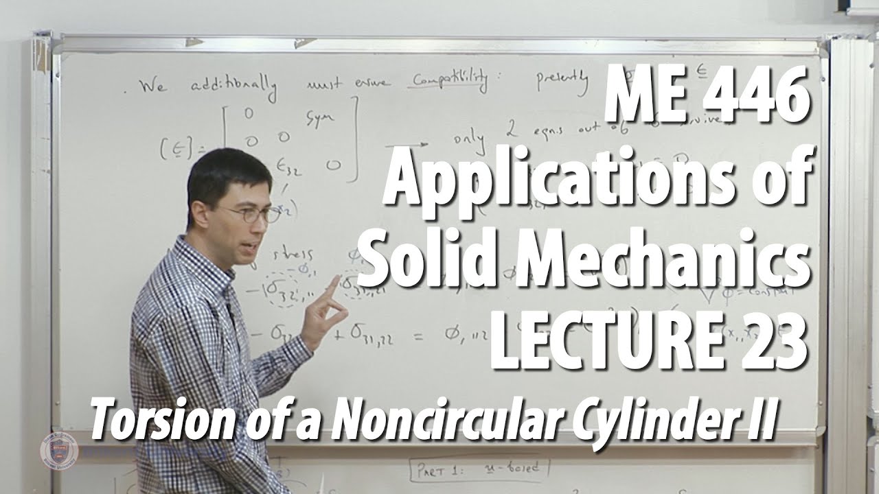 Applications of Solid Mechanics - Lecture 23 (ME 446) - YouTube