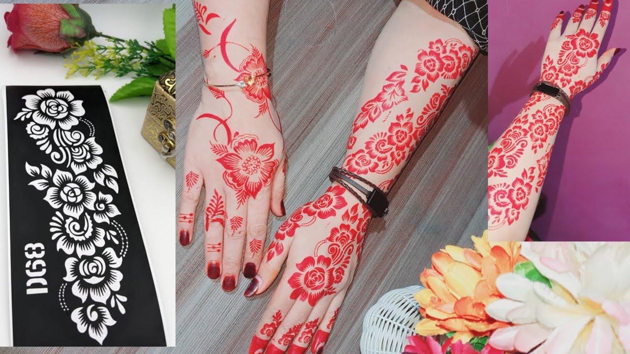 bridal stickers full hand bridal mehndi design for stickers ...