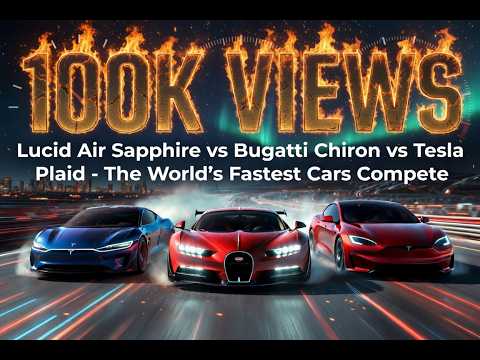 [Lucid Air Sapphire vs Bugatti Chiron vs Tesla Plaid ] - The World's Fastest Cars Compete