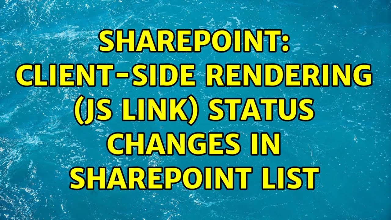 Sharepoint: Client-side rendering (JS Link) status changes in ...