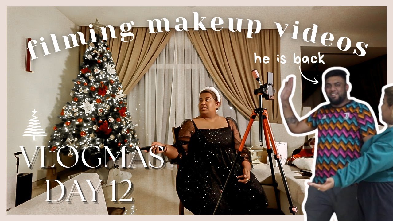Vlogmas Day 12 - Filming Makeup Videos at 12am & Husband Is Back! | Ash ...
