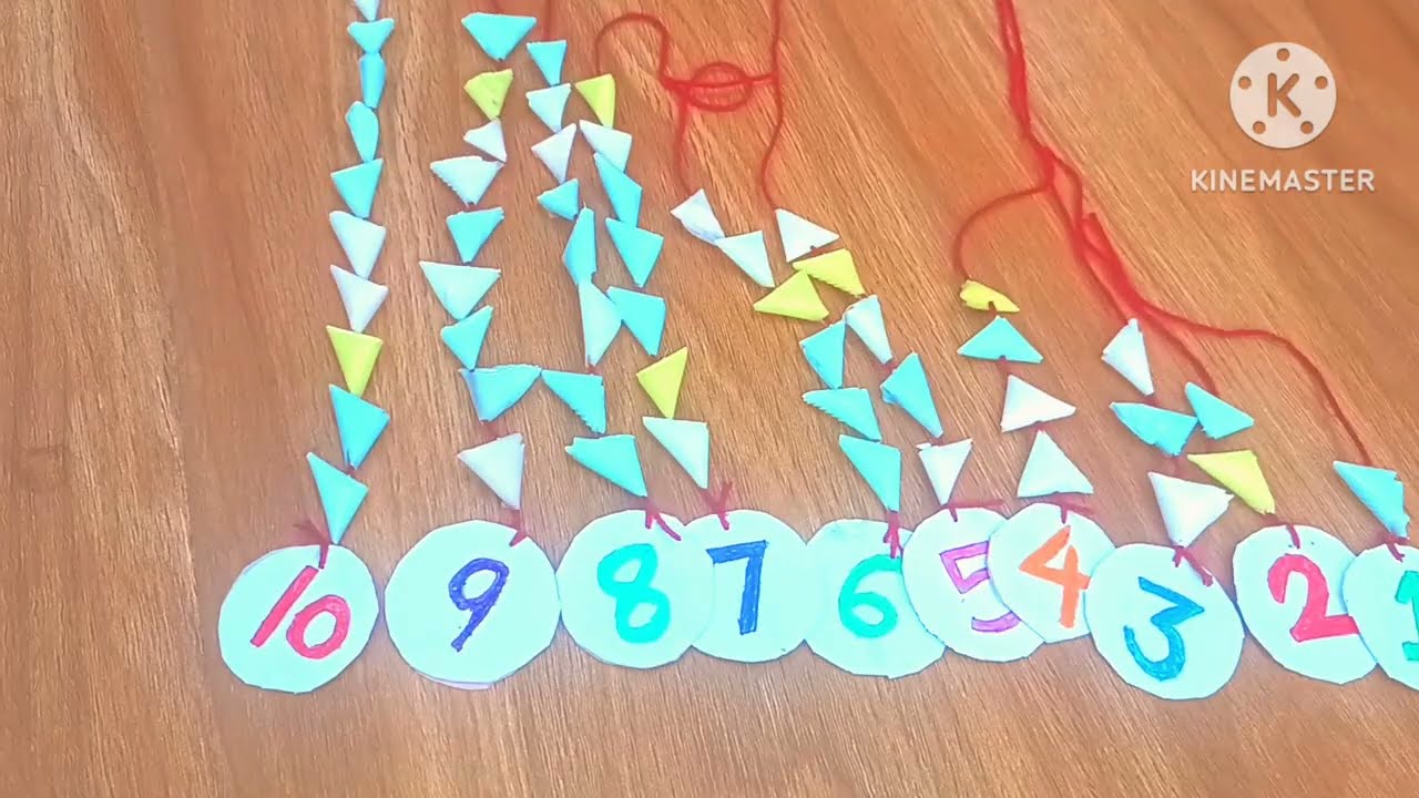 Numbers wall hanging 1 to 10//working TLM//Maths/ گنتی پڑھنا اور چیزوں ...