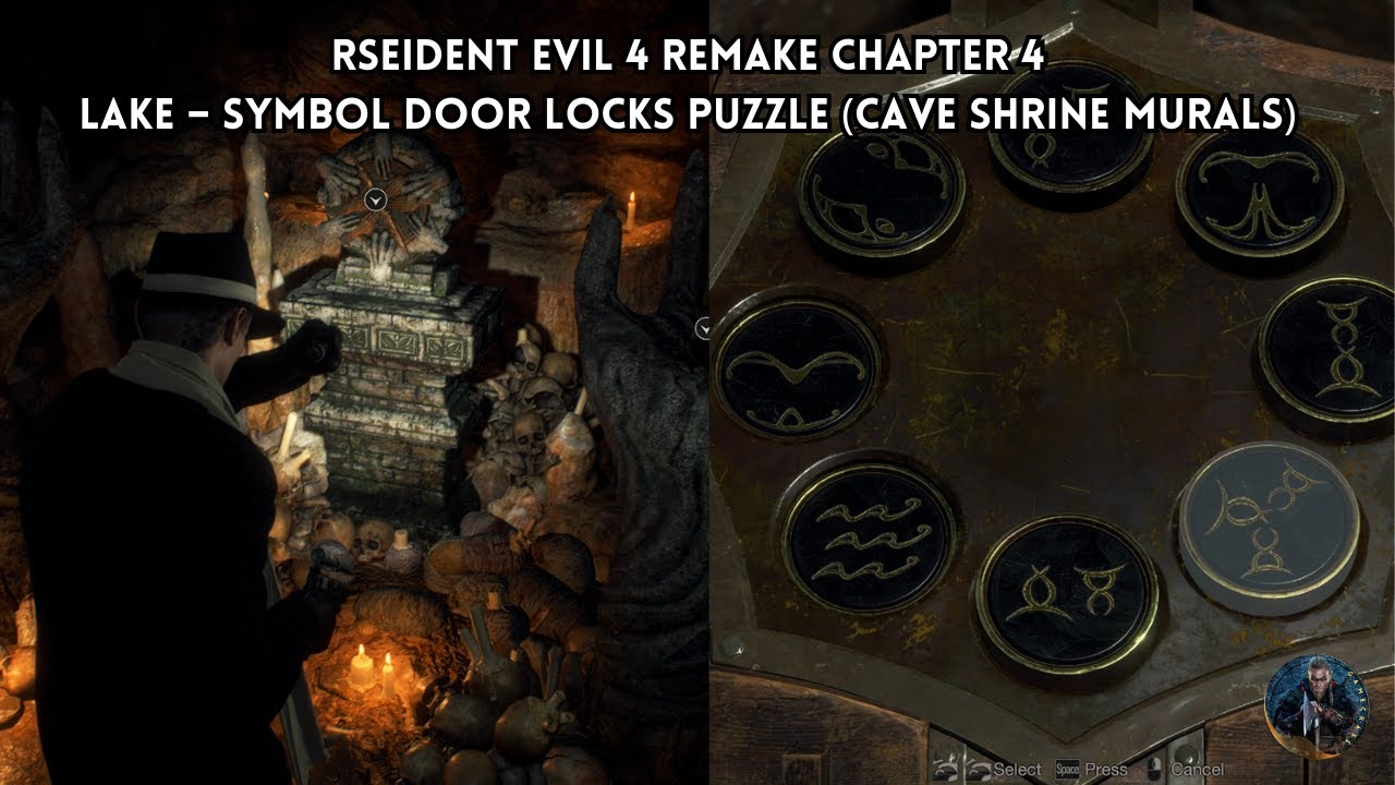 Resident Evil 4 Remake Chapter 4 Lake – Symbol Door Locks Puzzle (Cave ...
