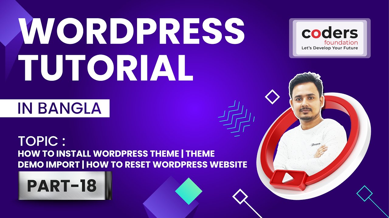 WordPress [#18] How to Install WordPress theme | Theme Demo Import ...