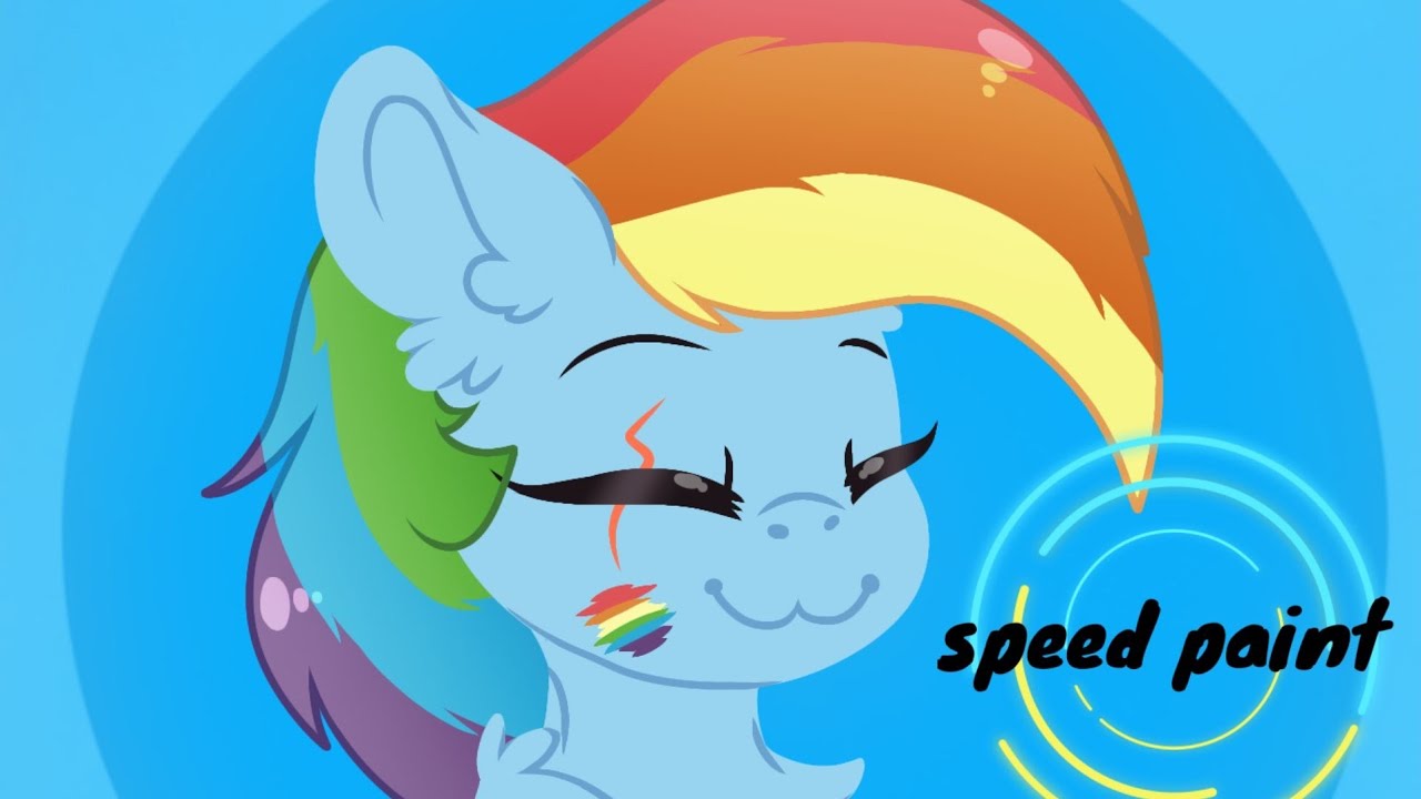 my little pony rainbow dash speed paint 💞 - YouTube