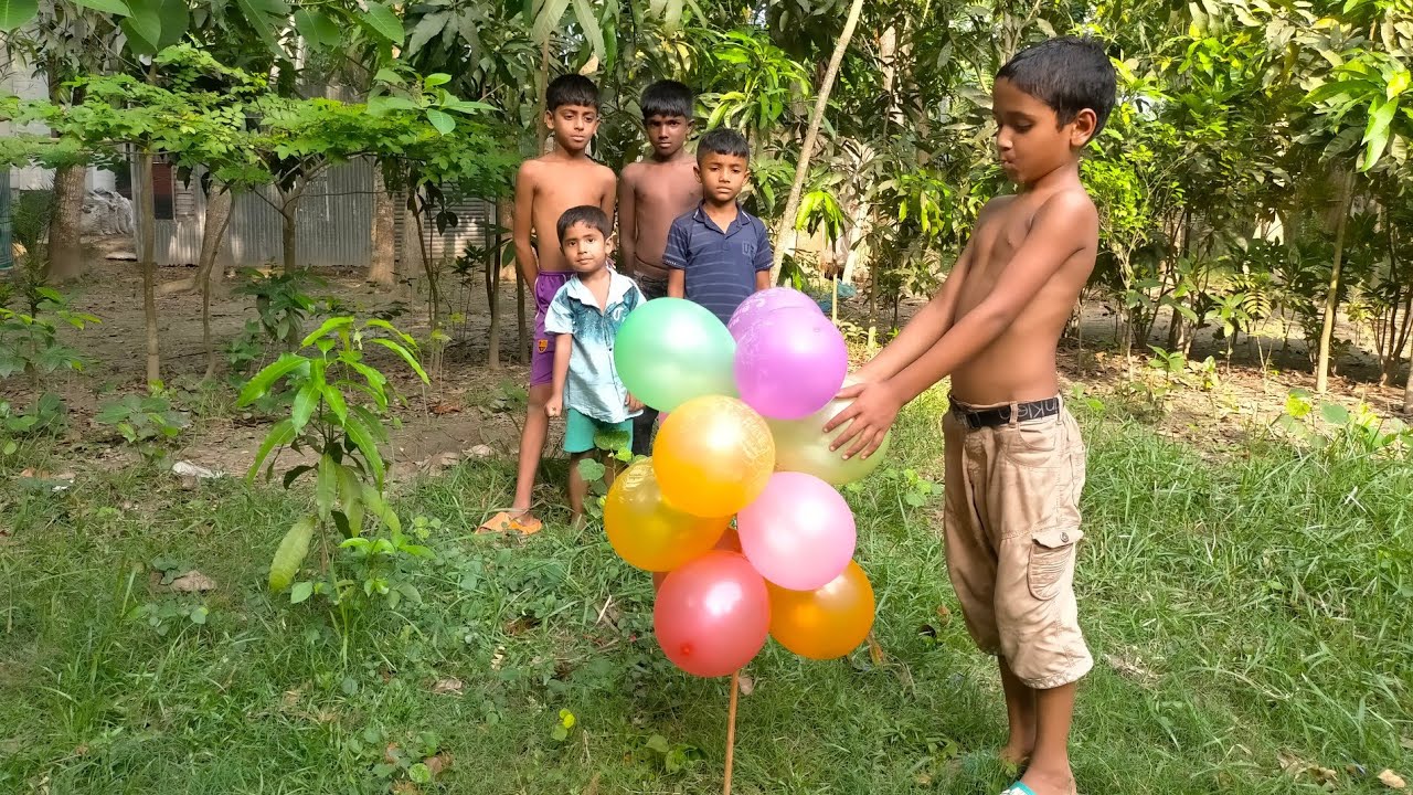 Outdoor fun with flower ballon video and learn colour for kid's ~ kids ...
