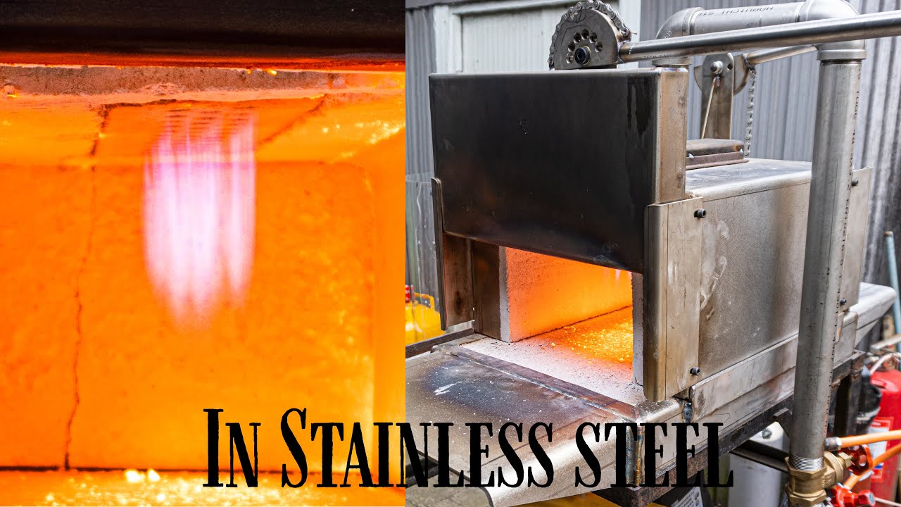 Building a gas forge powered by a ribbon burner - YouTube