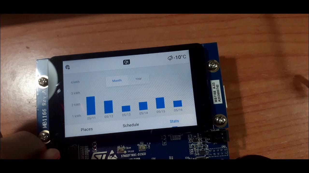 Smart Home Thermostat touch screen Qt - STM32F769I-DISCO Demo - YouTube
