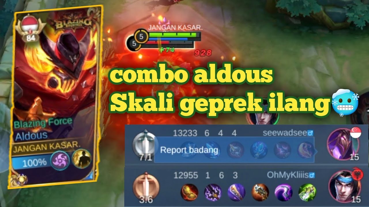aldous exp lane rotation+combo aldous 2023-mobilelegends - YouTube