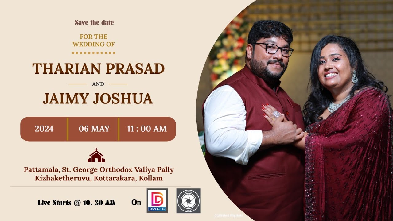 [ WEDDING CEREMONY ] THARIAN PRASAD & JAIMY JOSHUA - YouTube