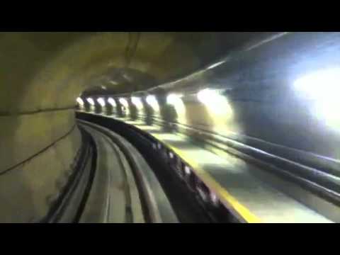 Dulles Airport tram - view from the lead car - YouTube
