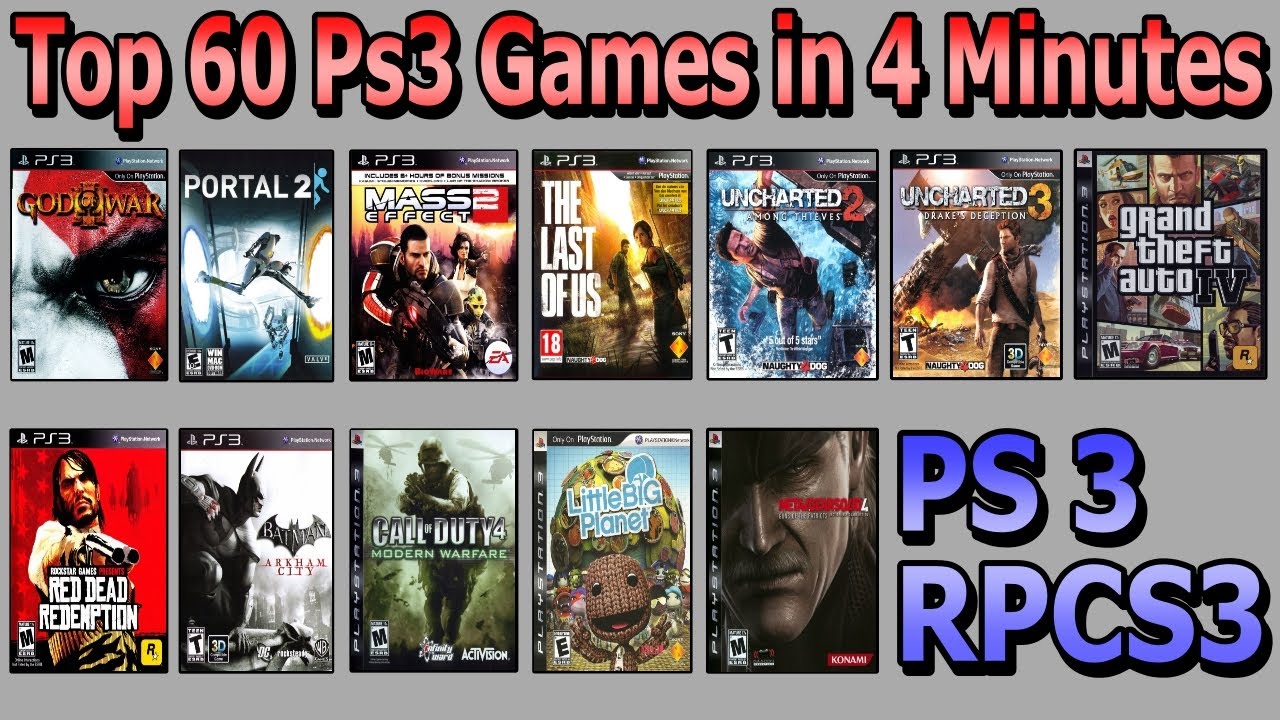 Top 60 Ps3 Games in 4 minutes (PS3 & RPCS3) Playstation 3 - YouTube